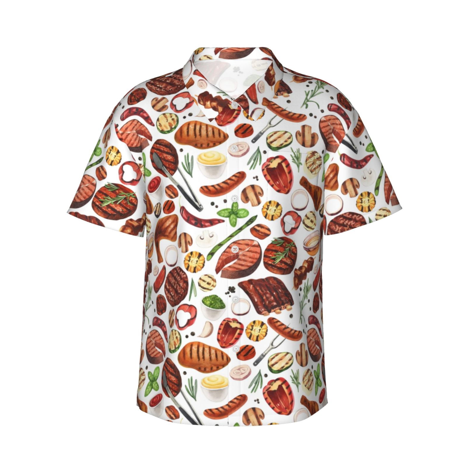 Hawaiian Shirt for Men - Cooking Bbq Casual Short Sleeve Button Down ...