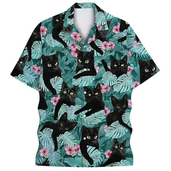 Hawaiian Shirt for Men Funny Button Spring Lightweight Print Shirt ...