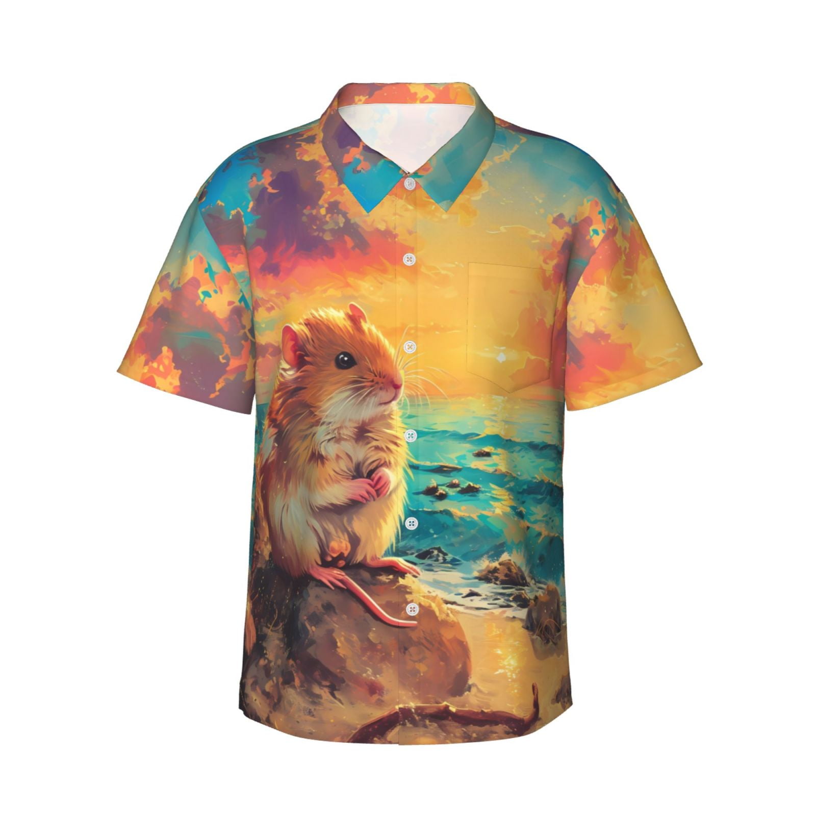 Hawaiian Shirt for Men, Island Beach Guinea Pig Summer Shirts for Men ...