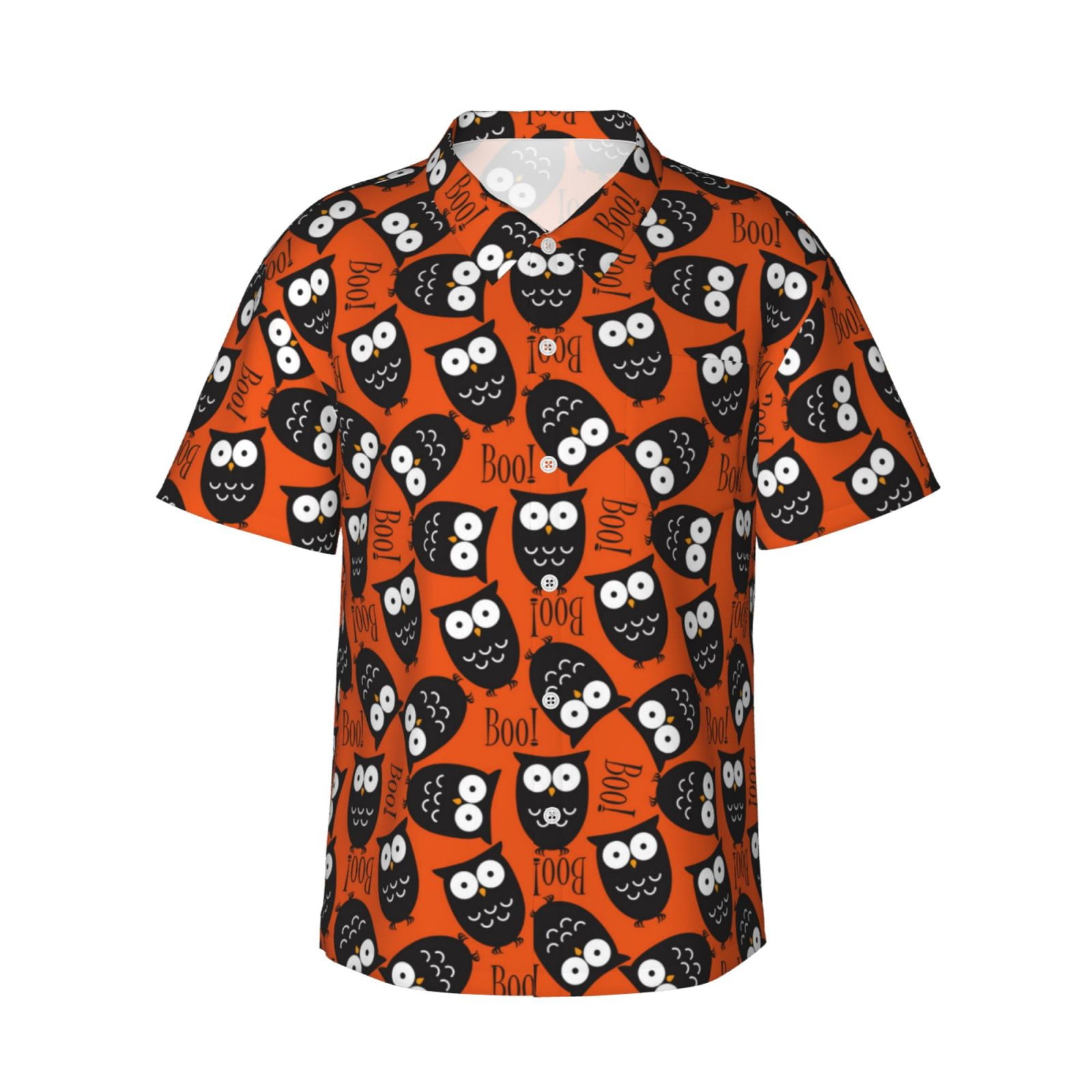 Hawaiian Shirt for Men, Owls And Boo Summer Shirts for Men, Mens Button ...