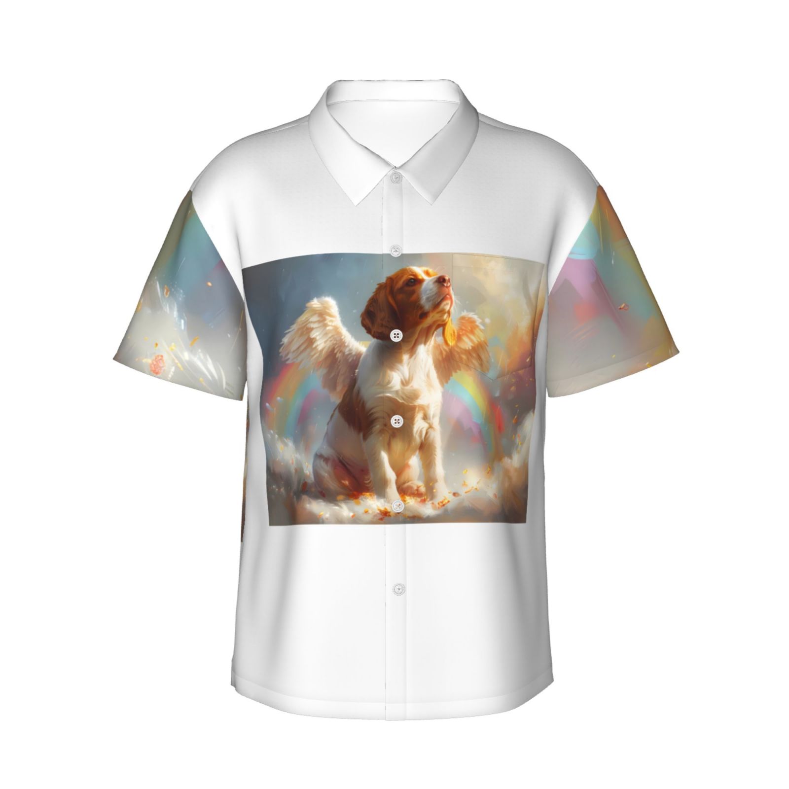 Hawaiian Shirt for Men - Rainbow English Cocker Spaniel Casual Summer ...