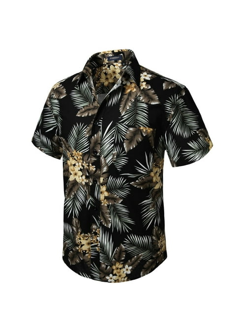Logiee Various Rabbits Print Mens Hawaiian Shirts,Loose-Fit Short Sleeve Button Down Tropical ...