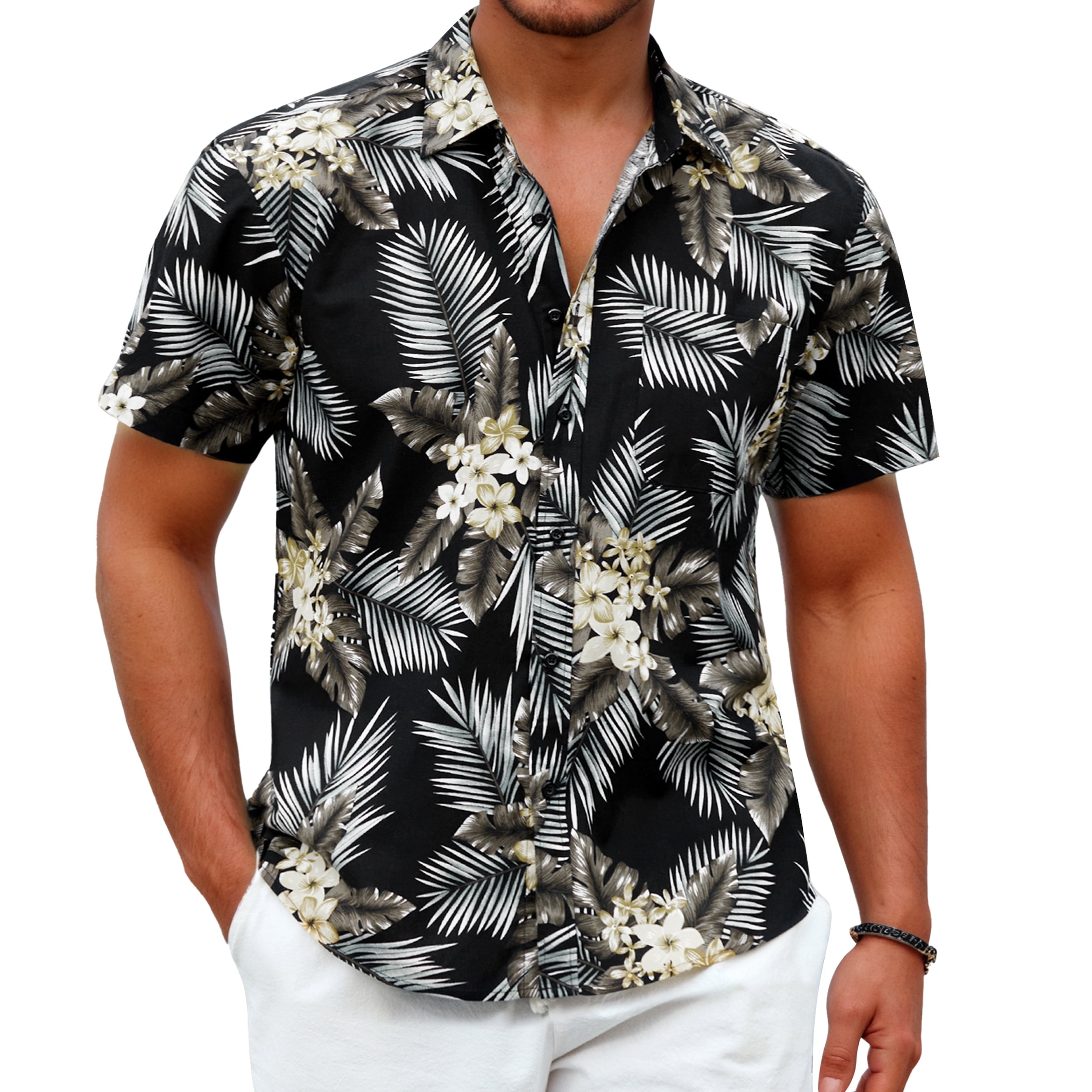 Hawaiian Shirt for Men,Summer Beach Short Sleeve Button Down Shirts ...