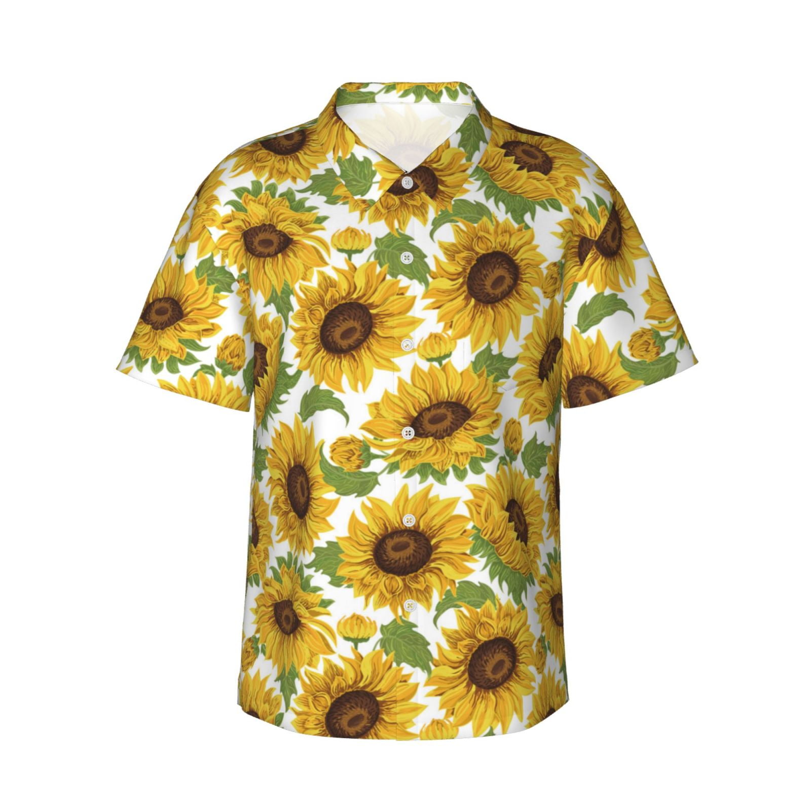 Hawaiian Shirt for Men, Sunflowers Aesthetic Floral Summer Shirts for ...