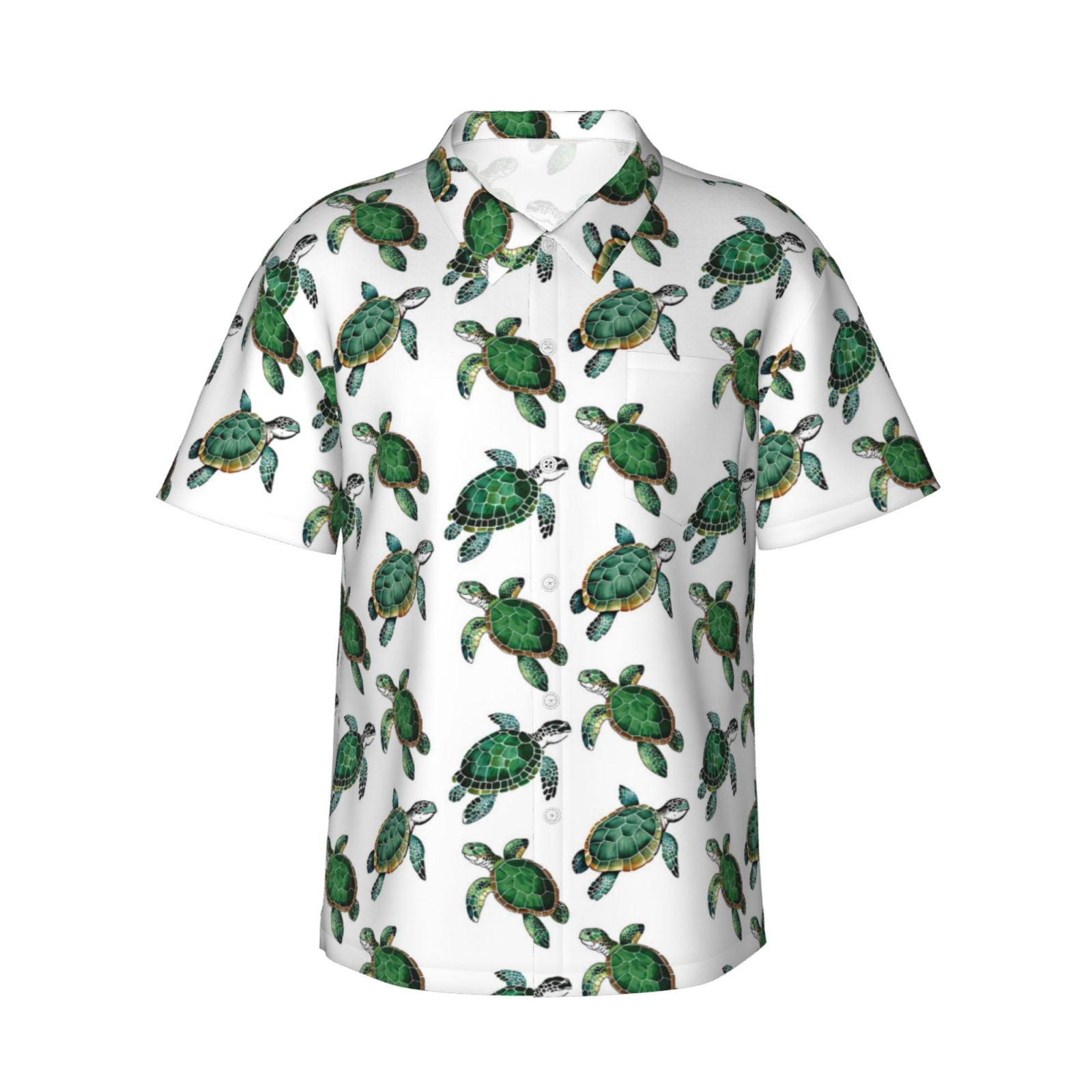 Hawaiian Shirt for Men, Watercolor Turtle Summer Shirts for Men, Mens ...