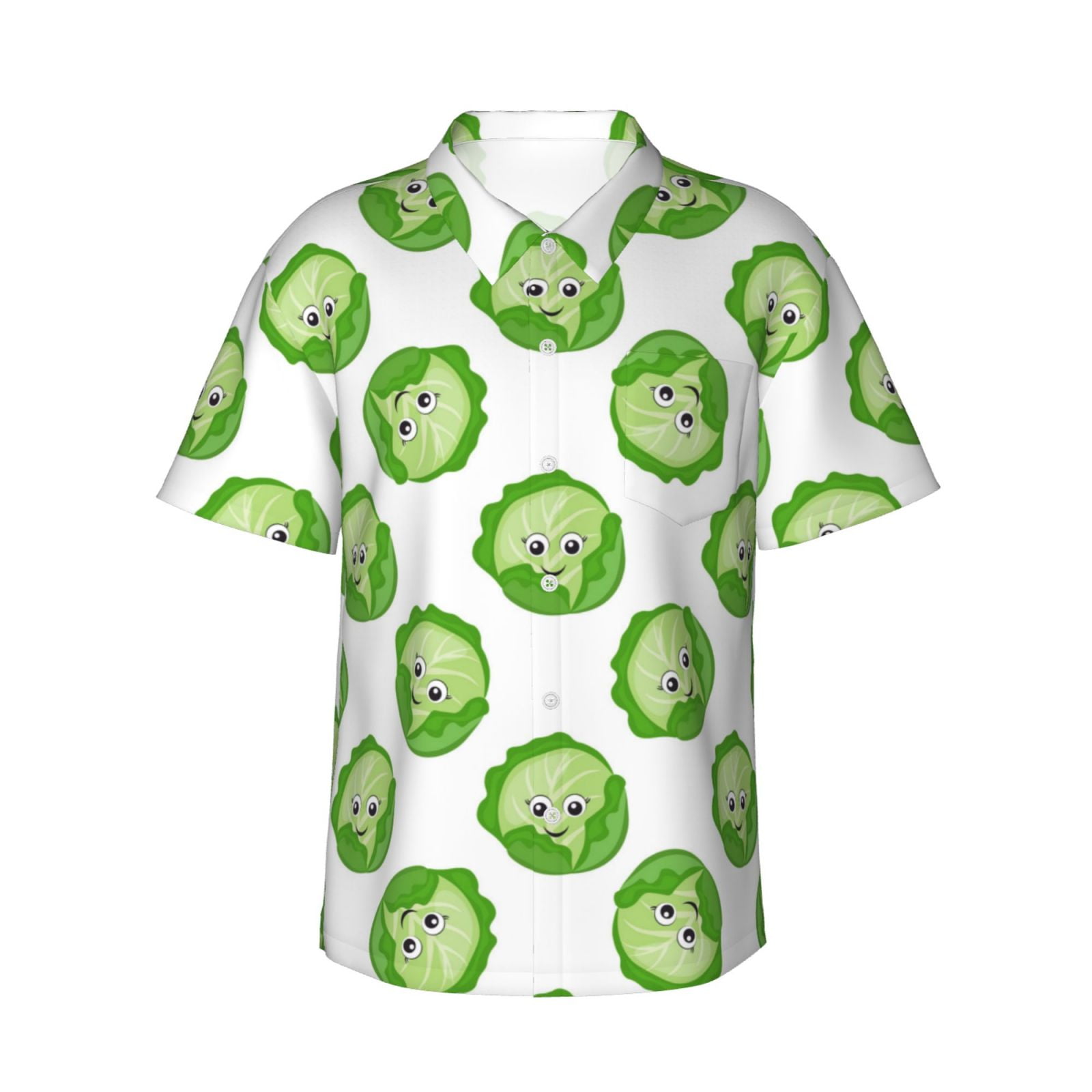 Hawaiian Shirt for Men, bright cabbage cute eyes funny Summer Shirts ...