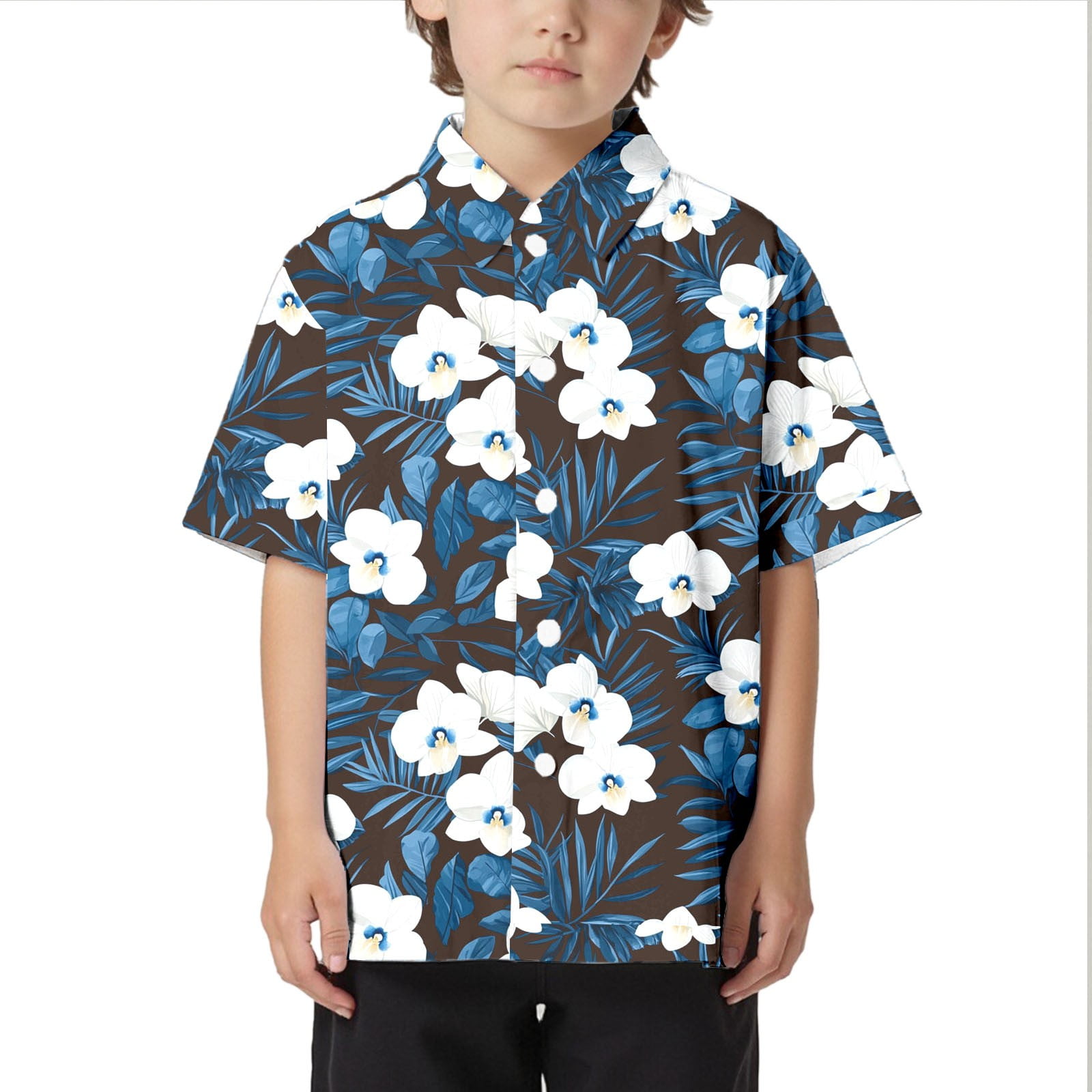 Hawaiian Shirts Boys Short Sleeve Button Down Shirt Boys Summer Shirts ...
