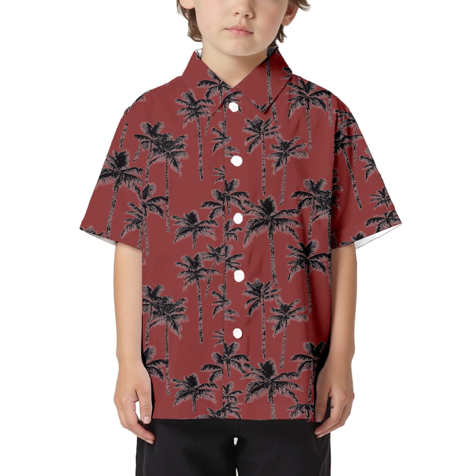 Hawaiian Shirts for Boys Short Sleeve Button up Shirt Boys Summer Floral Beach Shirt Hawaii ...