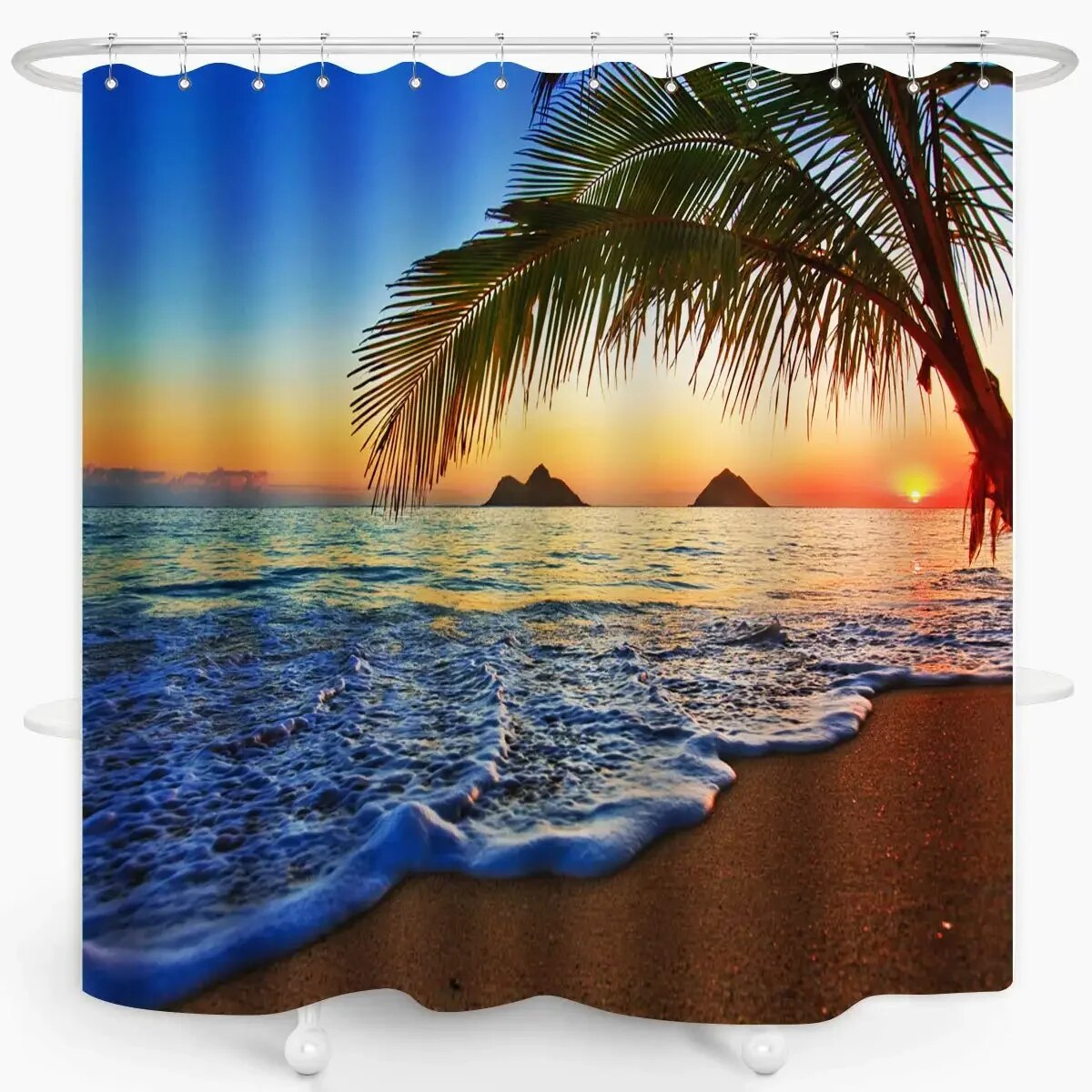 Hawaiian Shower Curtain，Sunrise Over Hanauma Bay Oahu Hawaii s Through ...