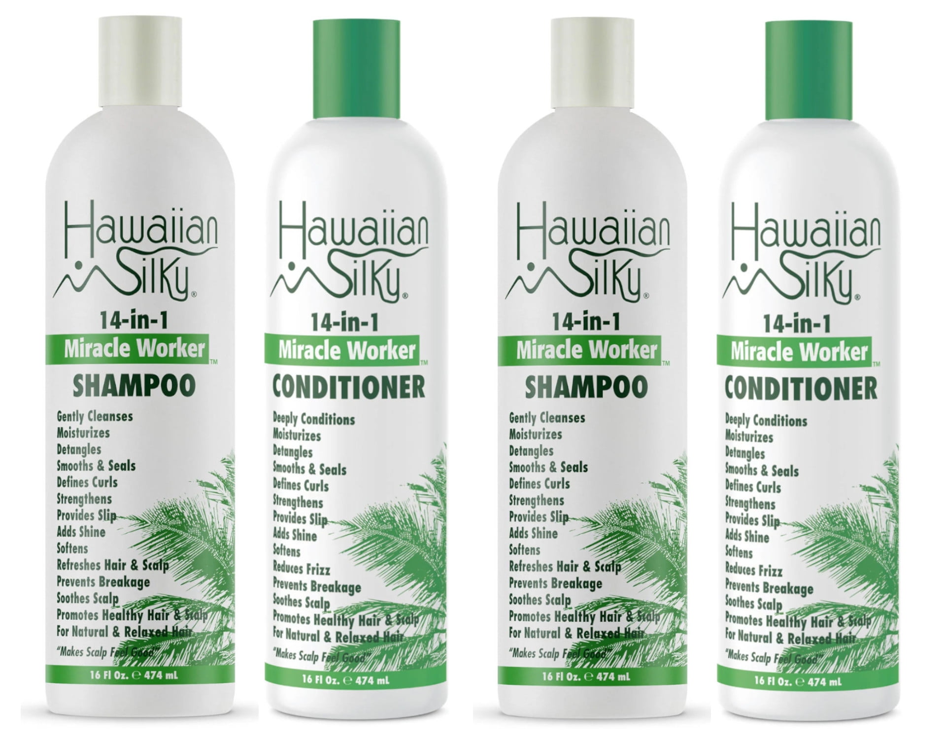 Hawaiian Silky 14-in-1 Miracle Shampoo and Conditioner Bundle, 16 Fl.oz ...