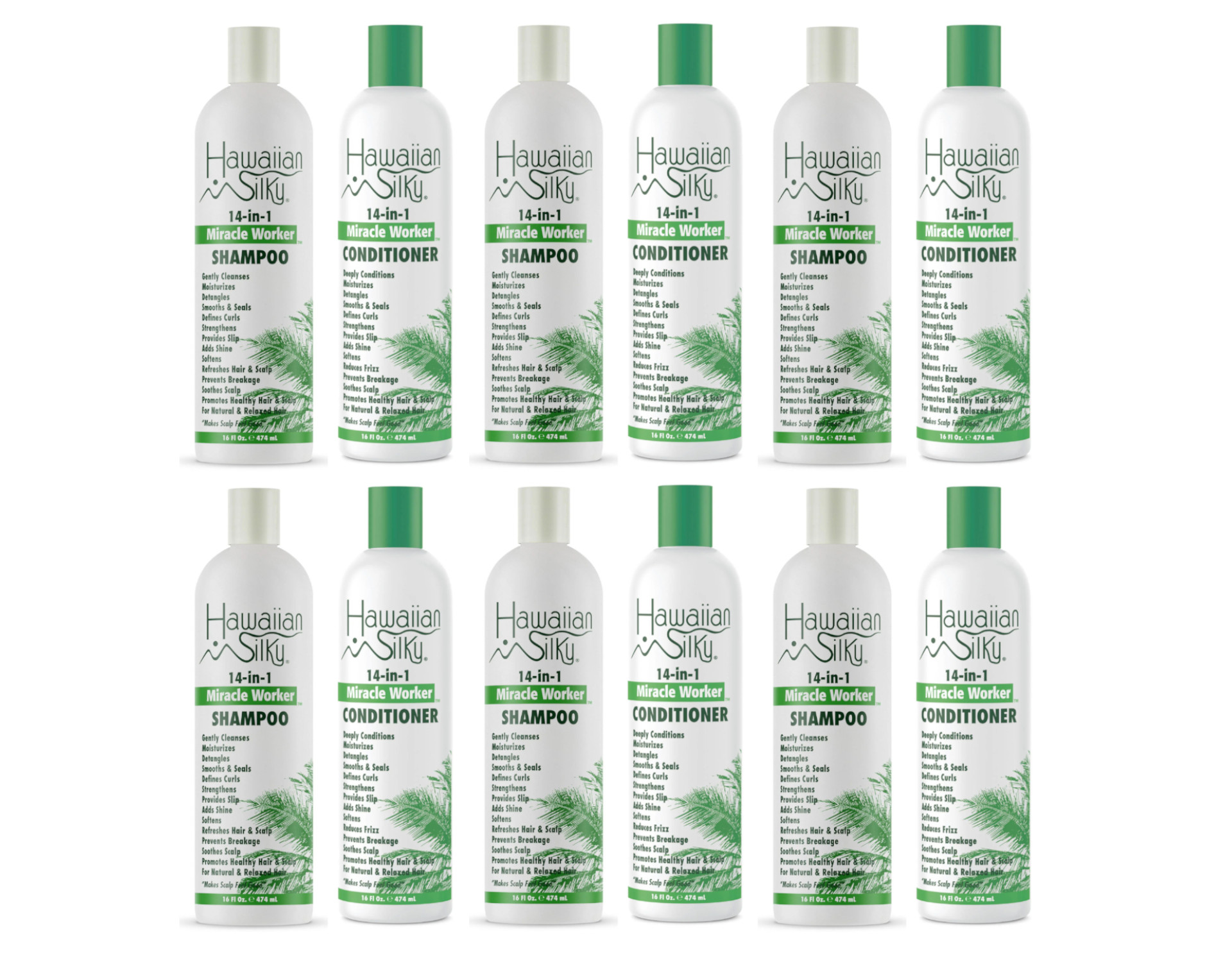 Hawaiian Silky 14-in-1 Miracle Shampoo & Conditioner Bundle, 16 Fl.oz ...