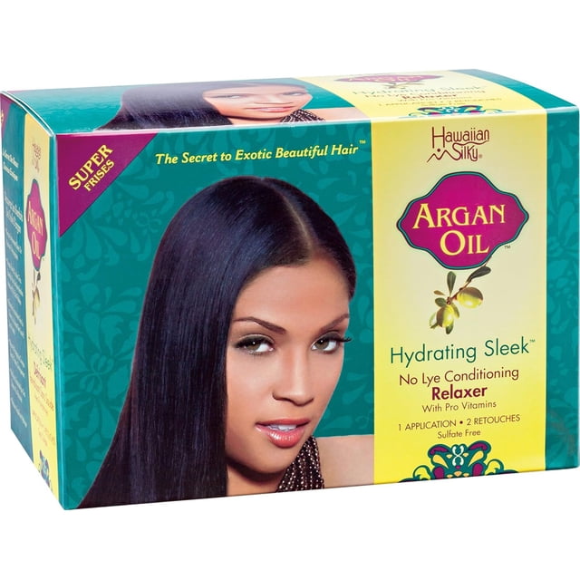 Hawaiian Silky Argan No-Lye Relaxer Kit - Super (Pack of 2) - Walmart.com