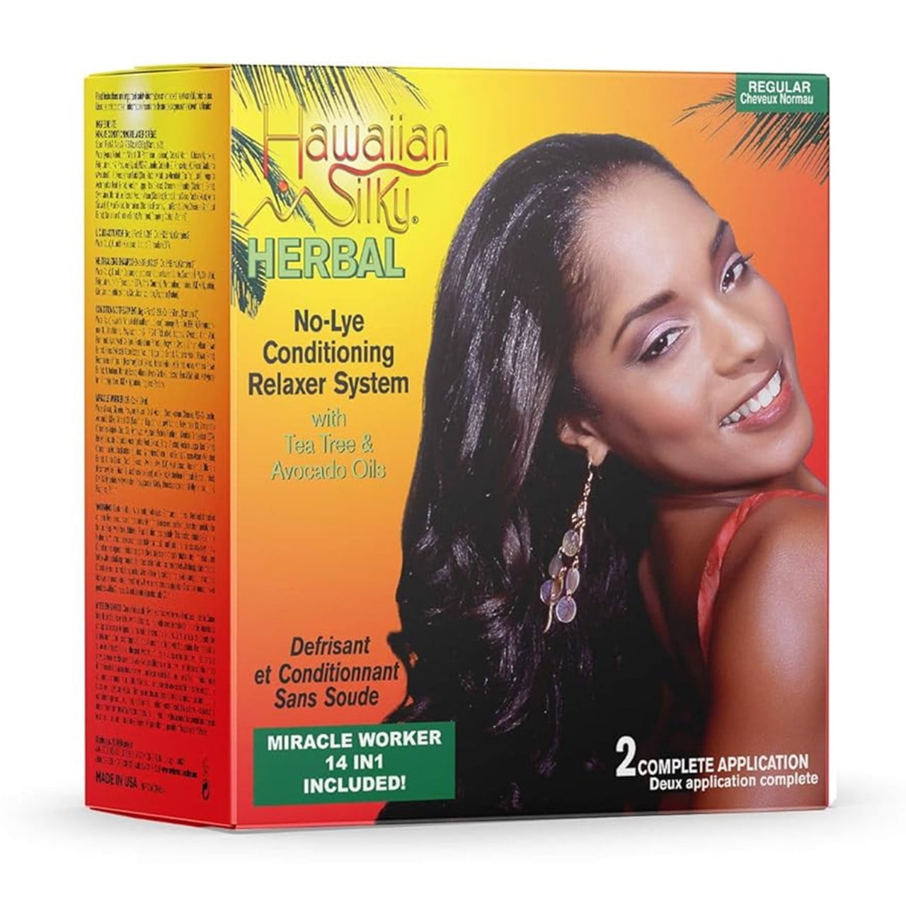 Hawaiian Silky Herbal No Lye Regular Relaxer Kit Pack With 2 ...