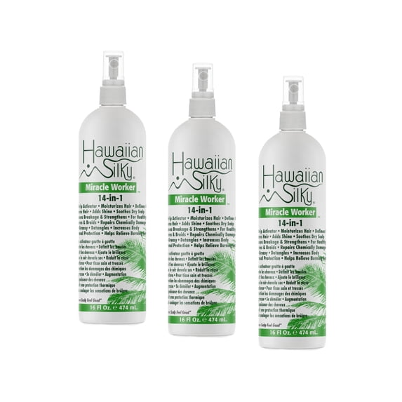 Hawaiian Silky Miracle Worker 14 In 1 Hair Treatment, 16 Oz, 3 Pack ...