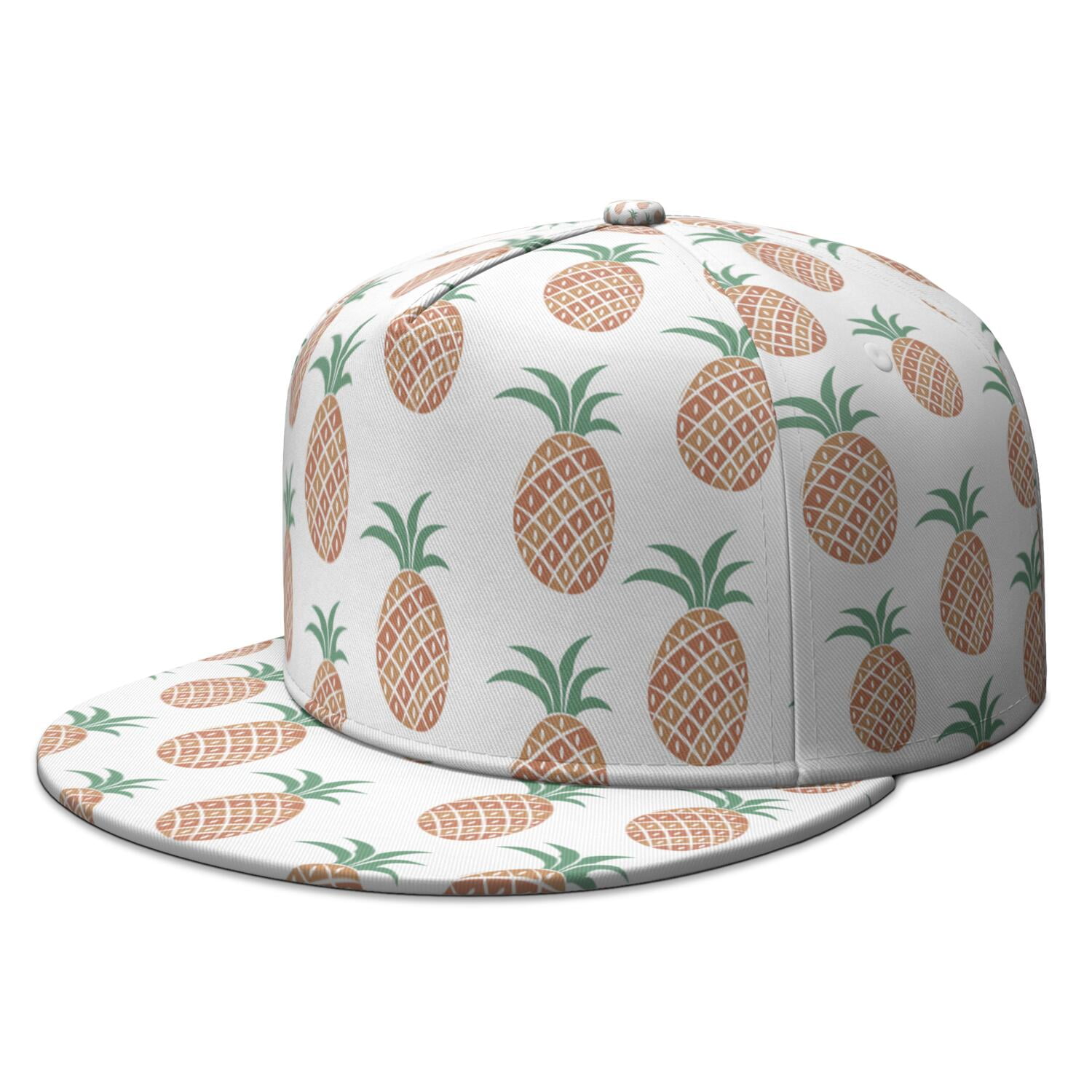 Hawaiian Snapback Hat - Pineapple Plant & Pineapple Tree Print ...