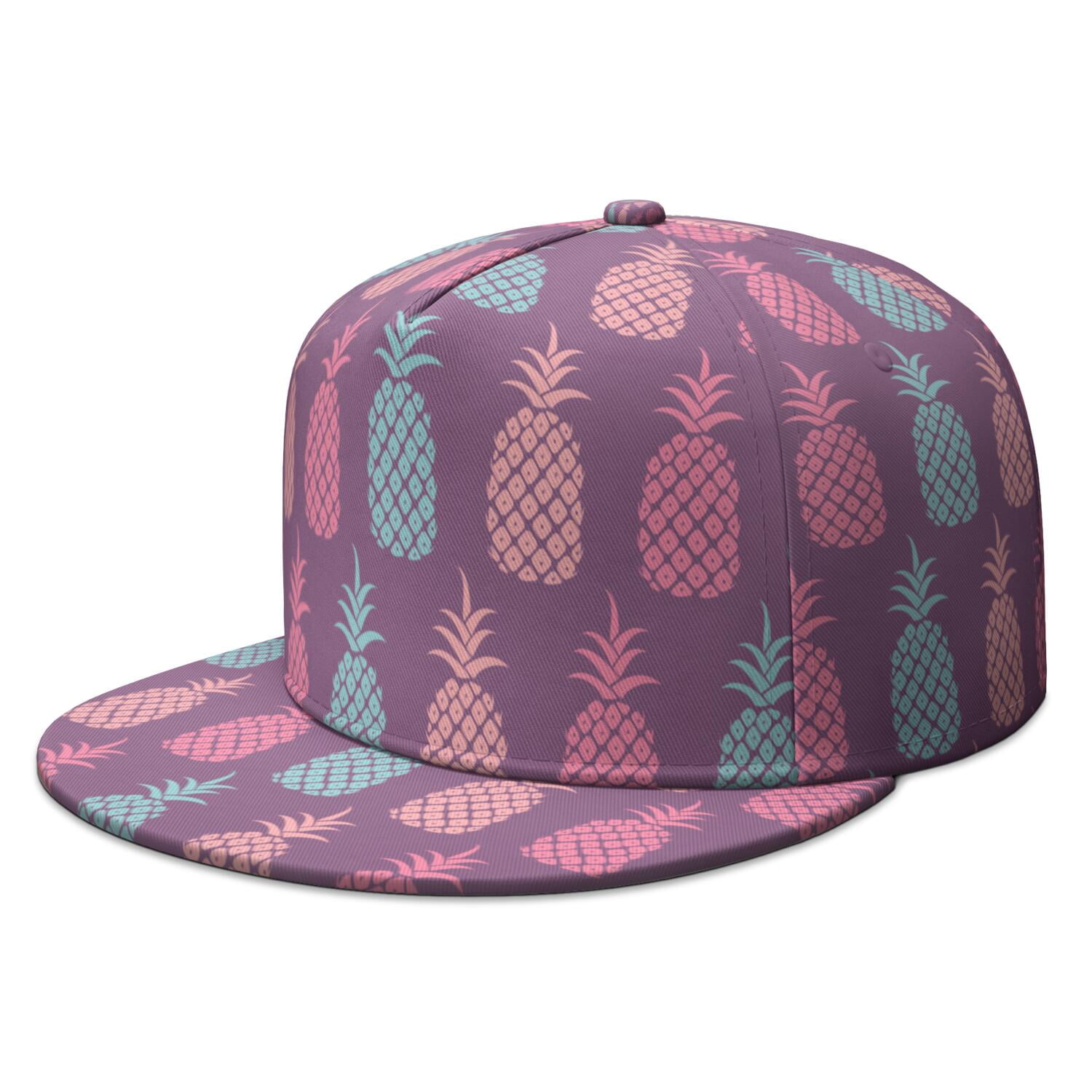 Hawaiian Snapback Hat - Pineapple Plant & Pineapple Tree Print ...
