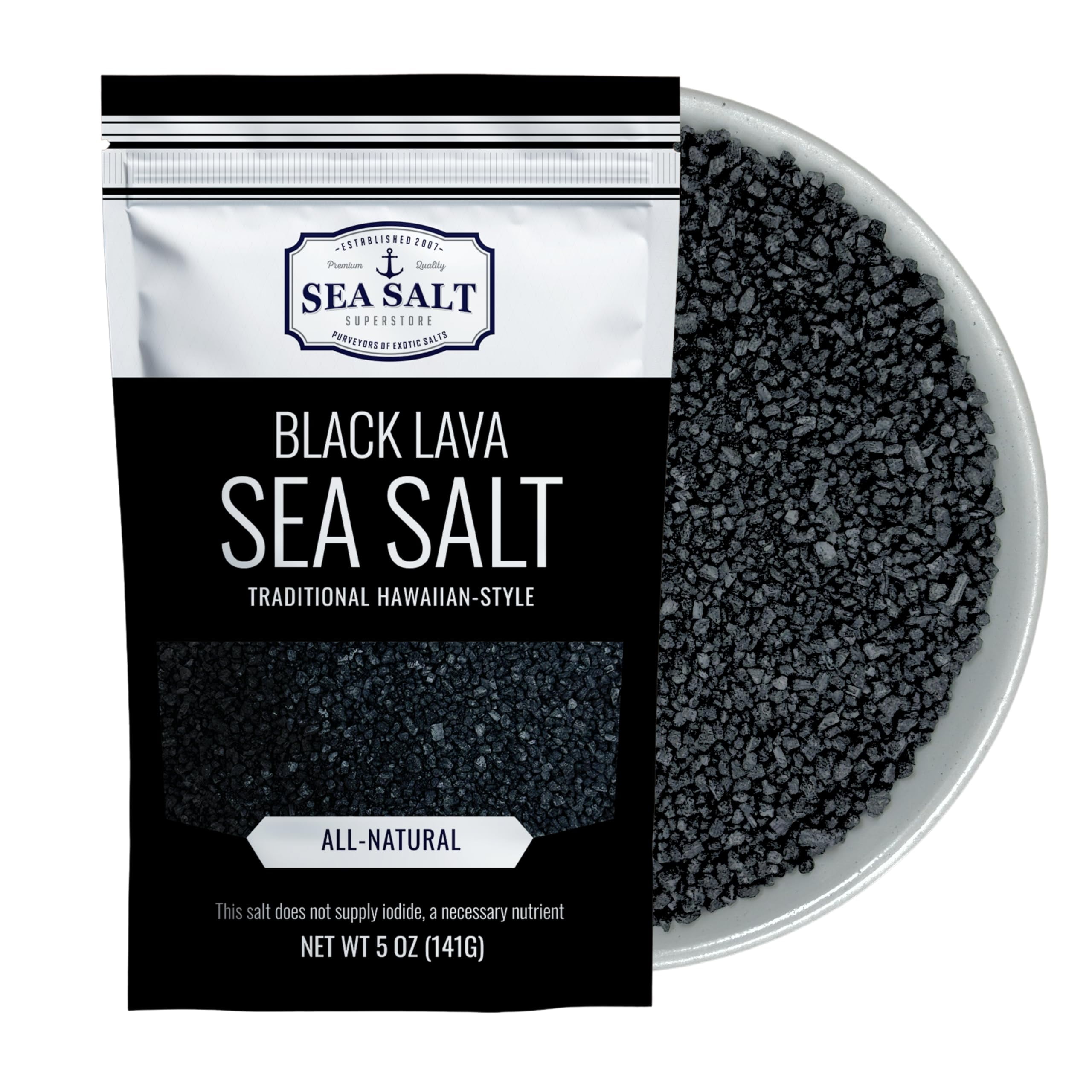 Hawaiian-Style Black Lava Sea Salt for Cooking & Finishing, Black Sea ...