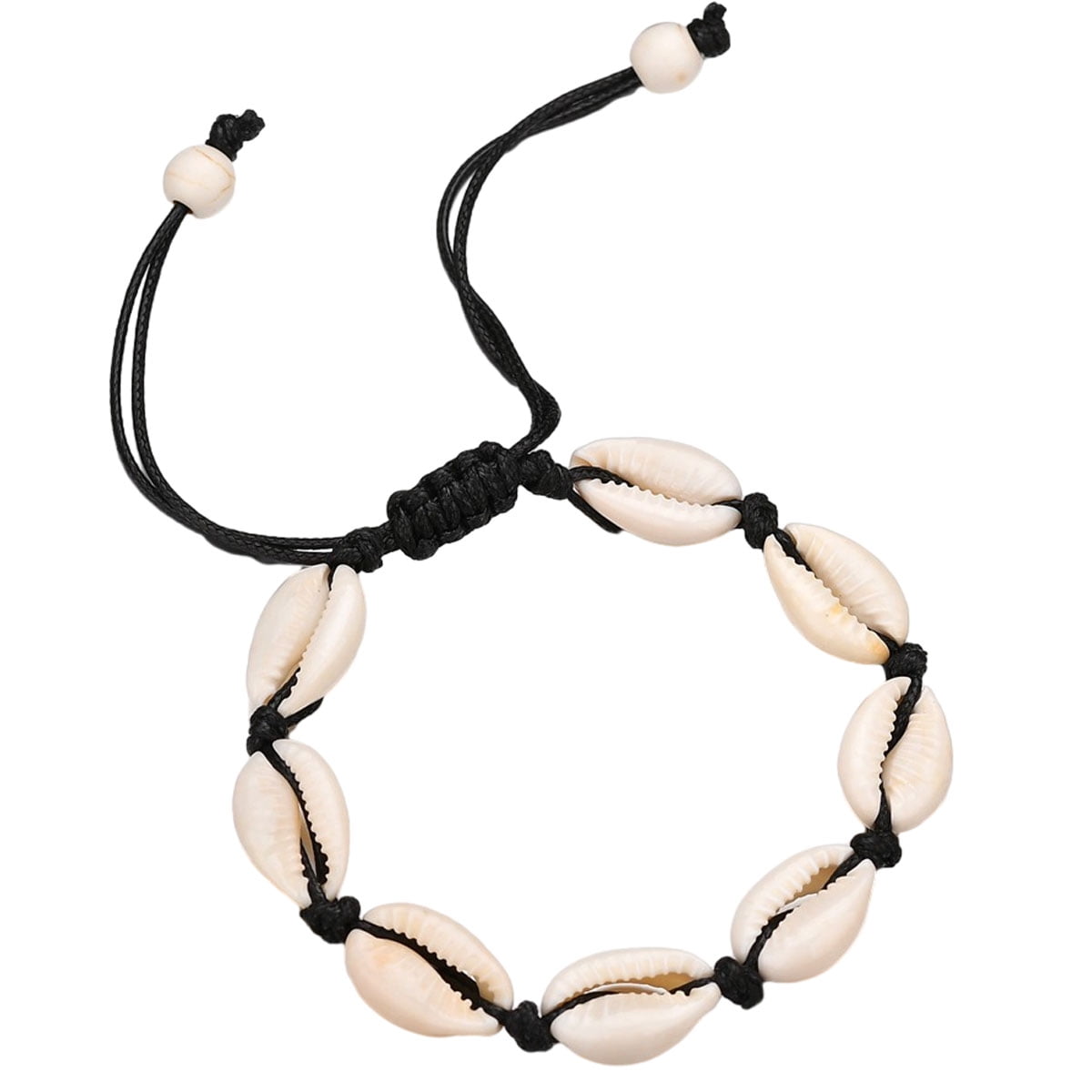 Hawaiian Style Bracelet Shell Hand-Woven Adjustable Anklet Sea Beach ...