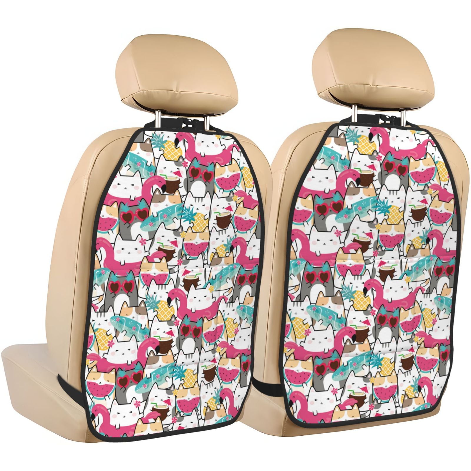 Hawaiian Style Cute Cartoon Cat BackSeat Car Organiser, Waterproof ...