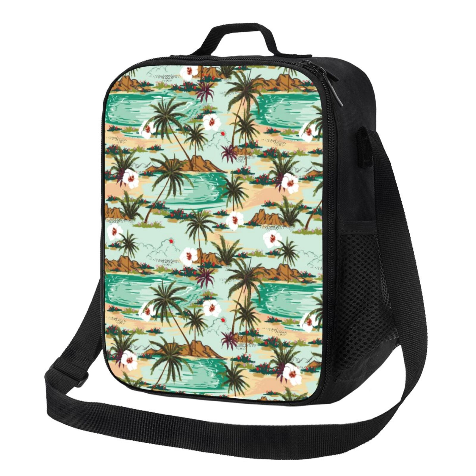 Hawaiian Style Flowers Lunch Box for Women Men, Insulated Lunch with ...