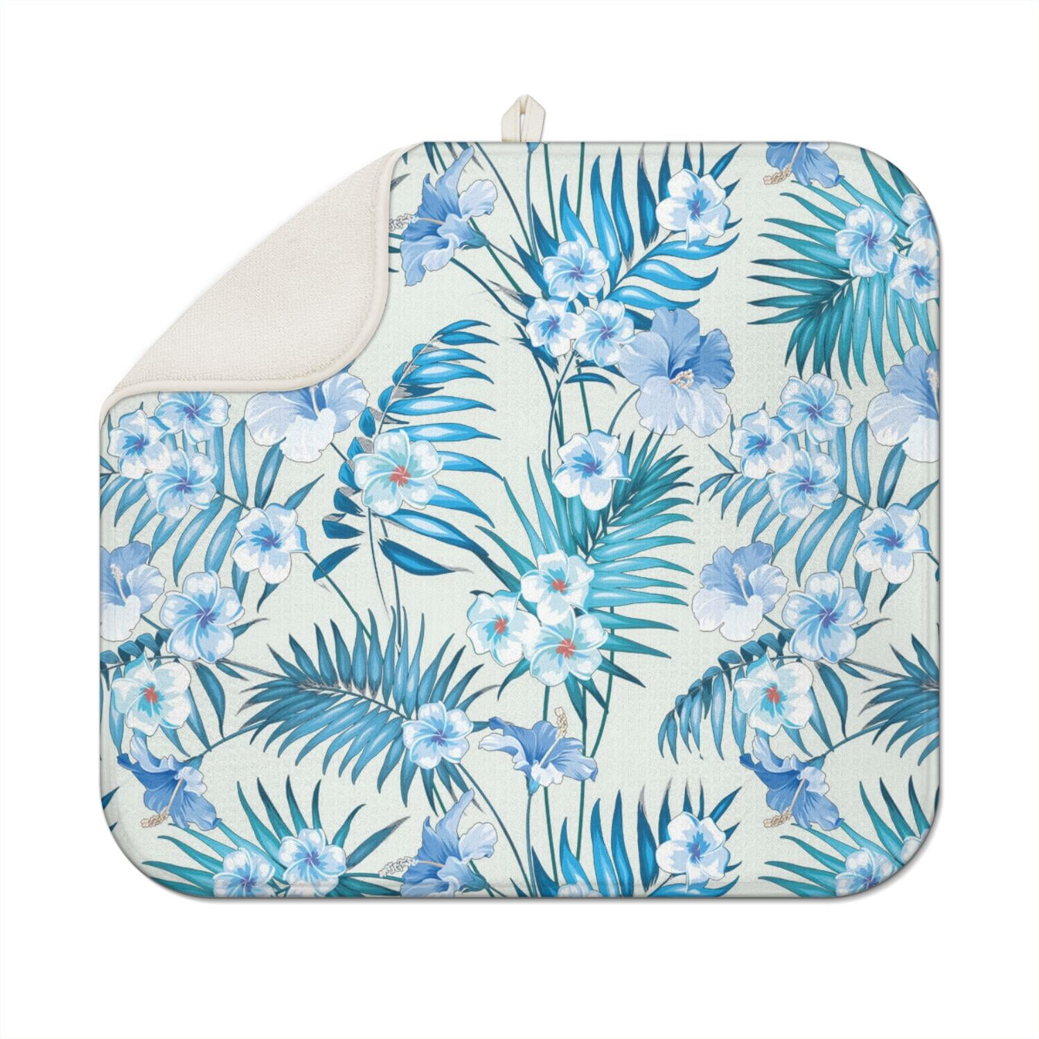 Hawaiian Style Kitchen Drying Mat Heat Resistant Microfiber Countertop ...