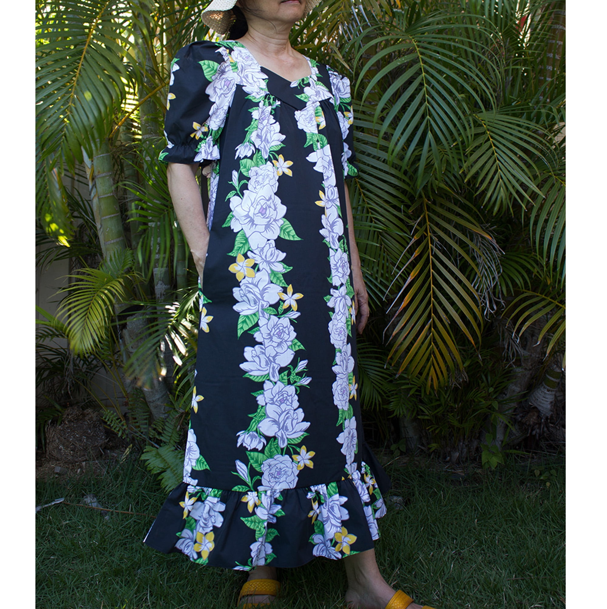 Hawaiian Style Long Muumuu Hawaii Flower. Made in Hawaii, Women size ...