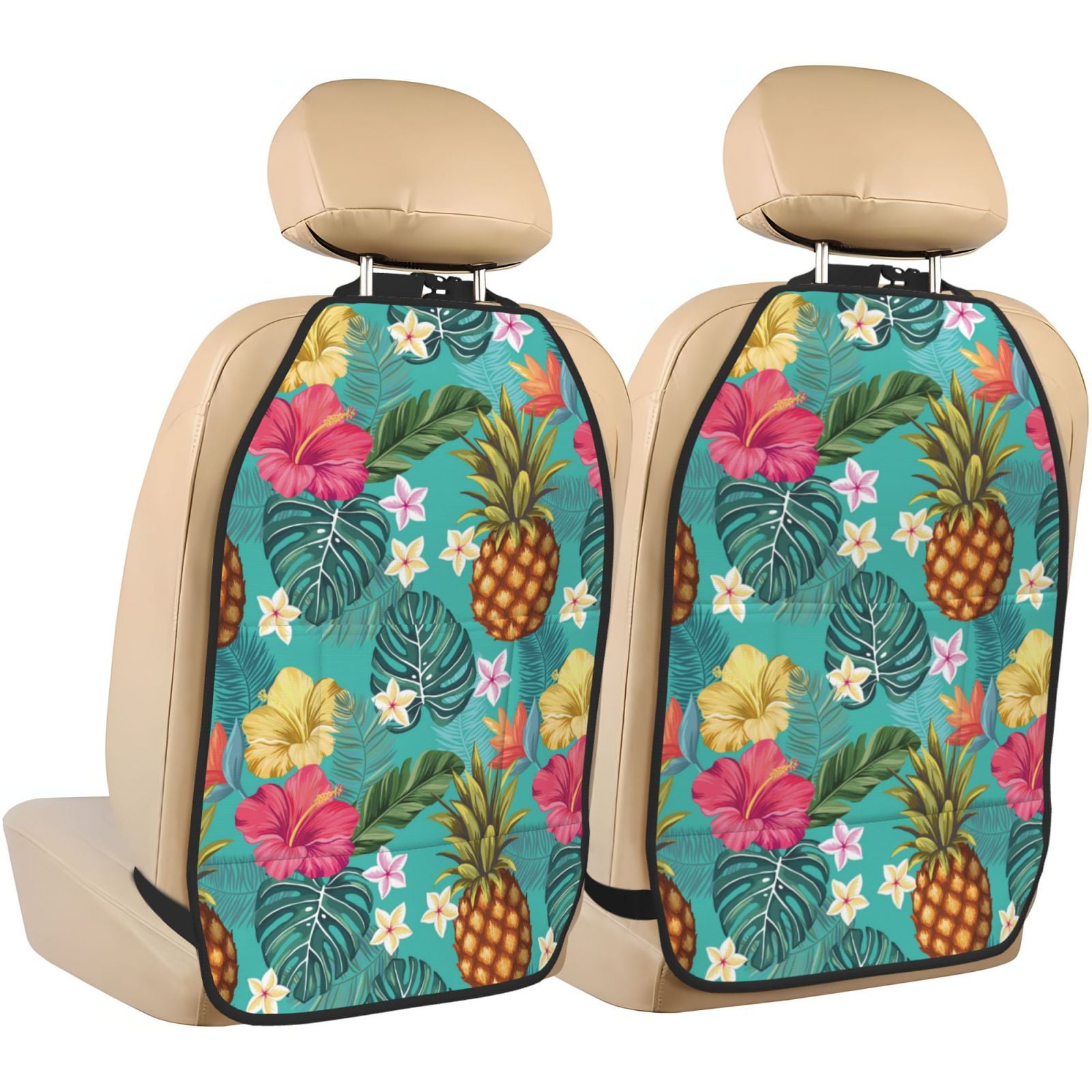 Hawaiian Style Pineapple Mats Back Seat Protectors, Car Seat Protector ...