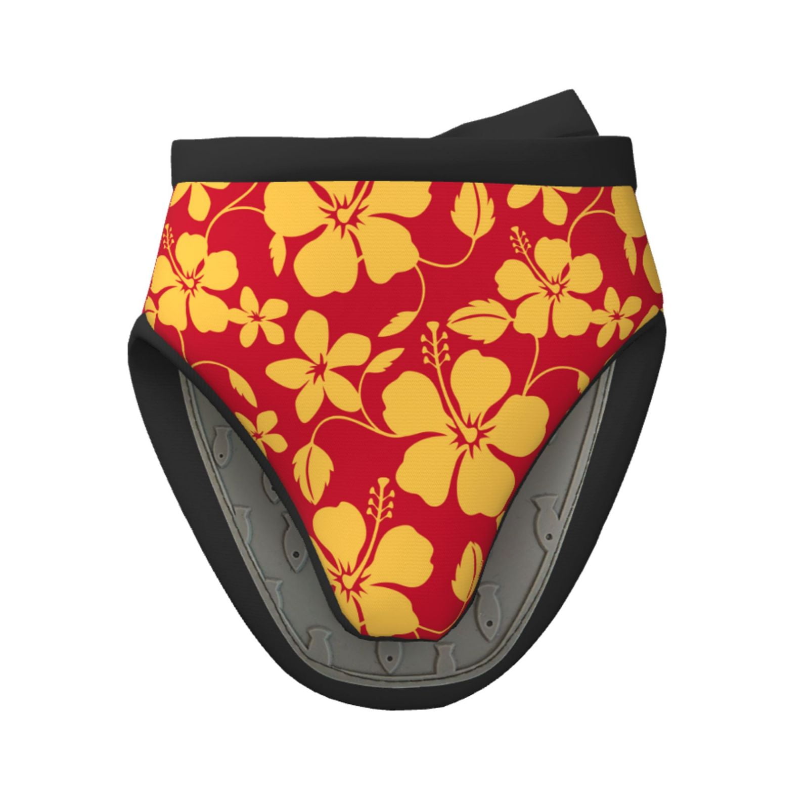 Hawaiian Style Red Yellow Oven Mitts Heat Resistant - Soft Lining ...