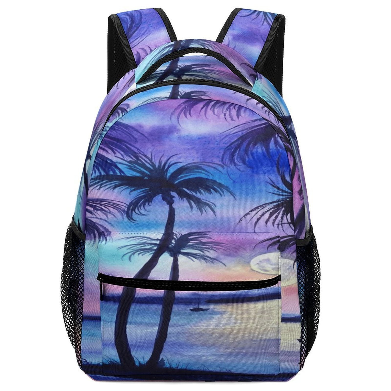 Hawaiian Style Sunset Tropical Beach Palm Tree Backpack Men Women ...