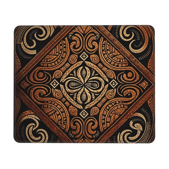 Hawaiian Style Tapa Cloth Tribal Art Mouse Pad Non-Slip Rubber Gaming ...