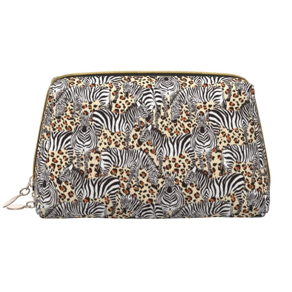Hawaiian Style Zebra Makeup Bag, Large Capacity Cosmetic Bag Portable ...