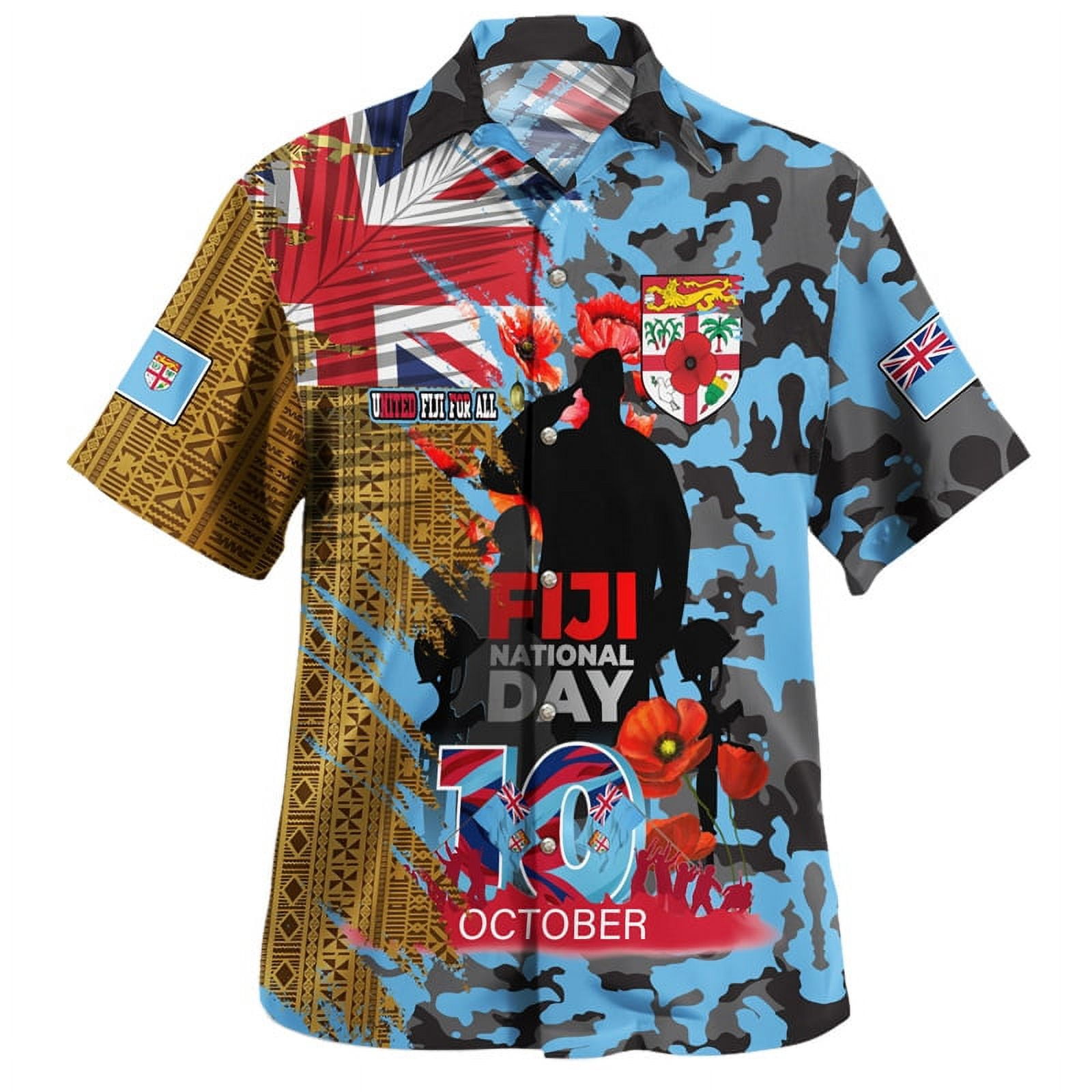 Hawaiian Summer 3D Print BULA FIJI Flag Emblem Shirts Philippines Fiji ...