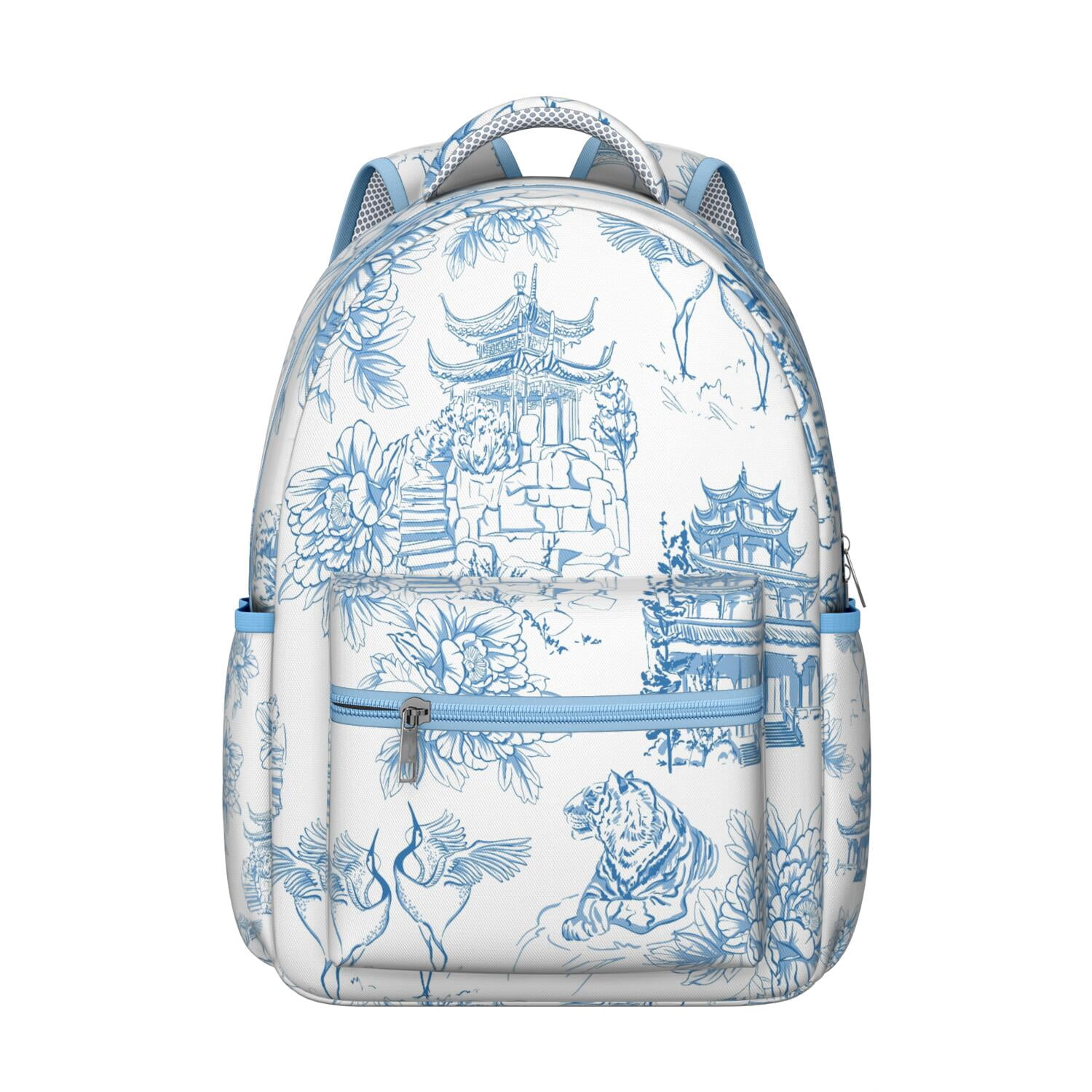 Hawaiian Summer Backpack Exotic Floral and Jungle Leaves School Bag ...