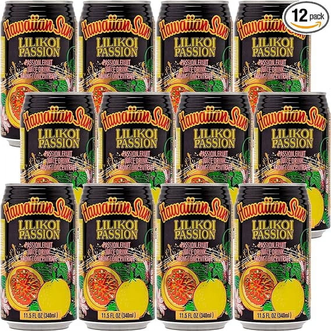 Hawaiian Sun Drinks - Lilikoi Passion (11.5floz x 12 cans) - Tropical ...