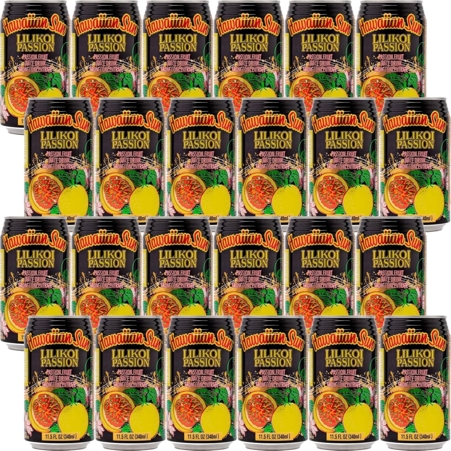 Hawaiian Sun Drinks - Lilikoi Passion (11.5floz x 24 cans) - Tropical ...