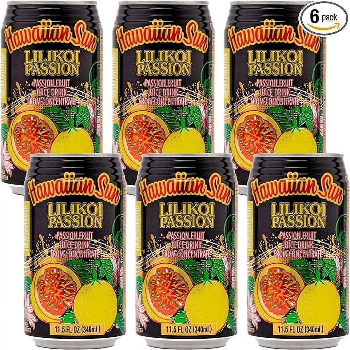 Hawaiian Sun Drinks - Lilikoi Passion (11.5floz x 6 cans) - Tropical ...