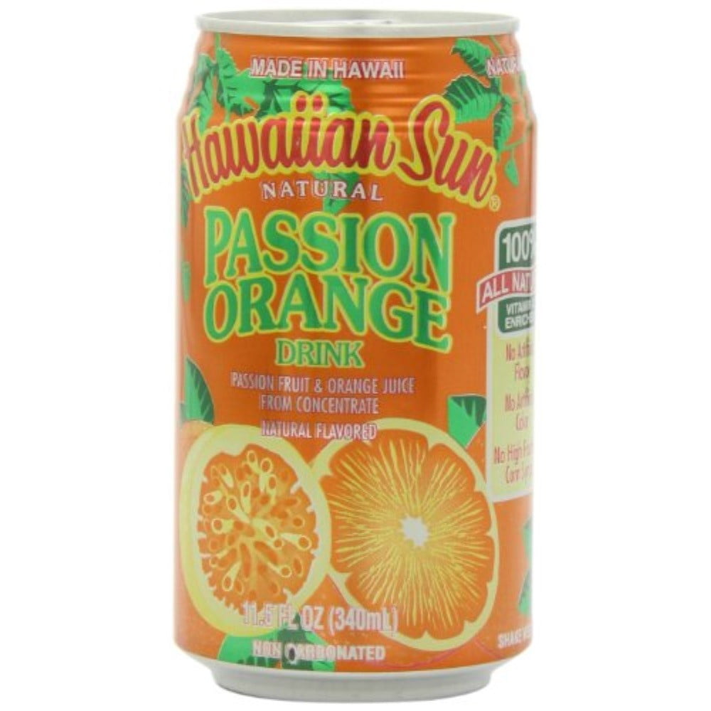 Hawaiian Sun Flavored Juice, Passion Orange, 11.5 Oz., 6 count ...