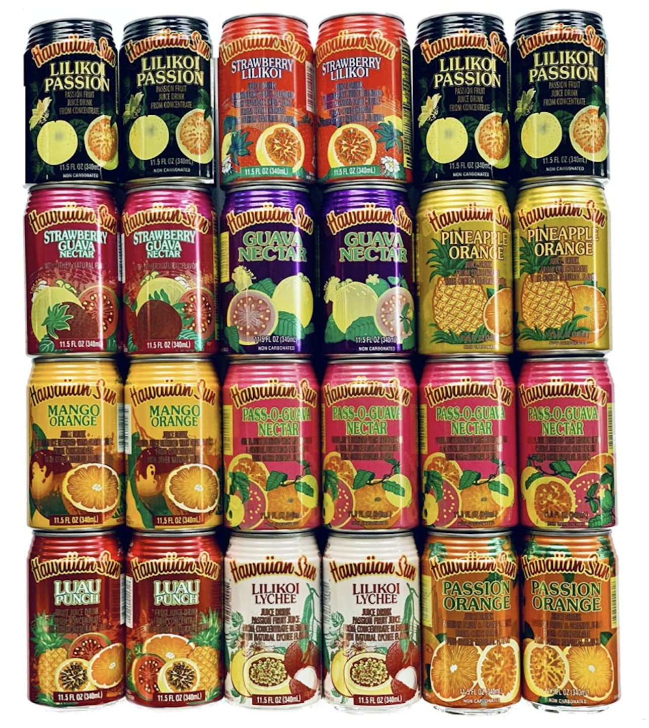 Hawaiian Sun Premium Tropical Juice Drink Party Bundle Of 10 Assorted ...