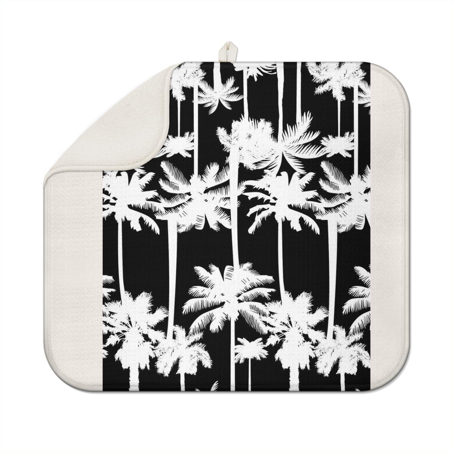 Hawaiian Sunset Beach Kitchen Mat Thick 3-Layer Absorbent Dish Drying ...