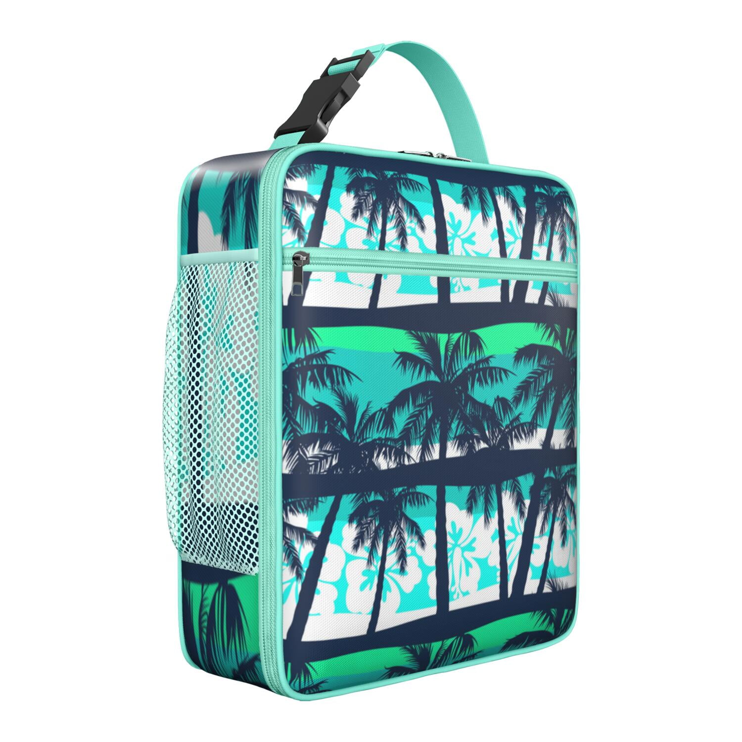 Hawaiian Sunset Beach Ocean Sunset with Palm Trees Insulated Lunch Bag ...