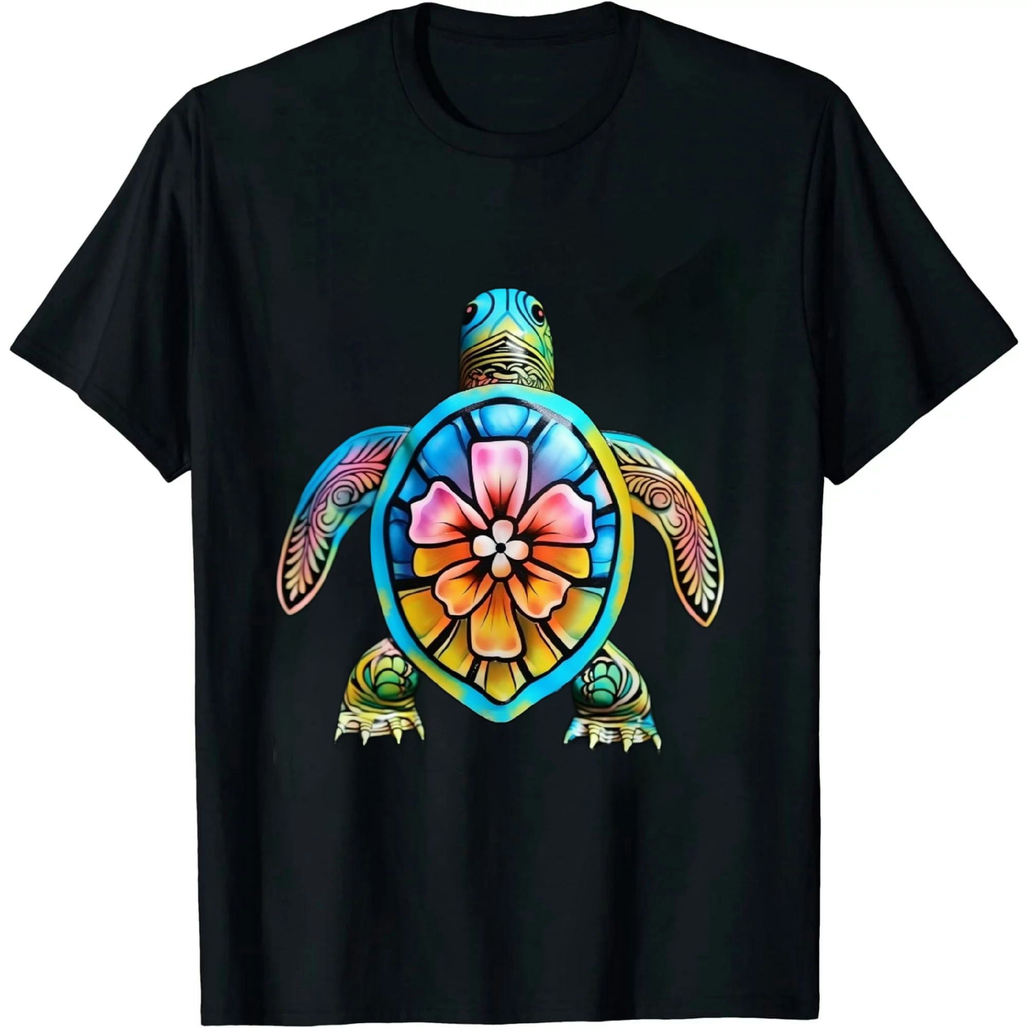 Hawaiian Tie Dye Sea Turtle, Hawaii for Women and Women T-Shirt 0387 ...