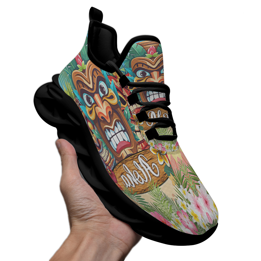 Hawaiian Tiki Luau Party Aloha Shoes Sneakers Black Size 13 - Walmart.com