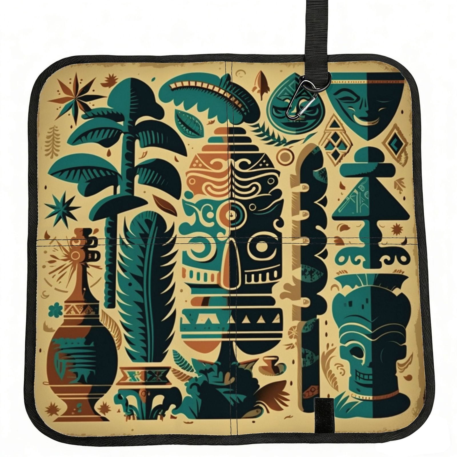 Hawaiian Tiki Retro Tribal Vintage Foldable Seat Cushion for Bleachers ...