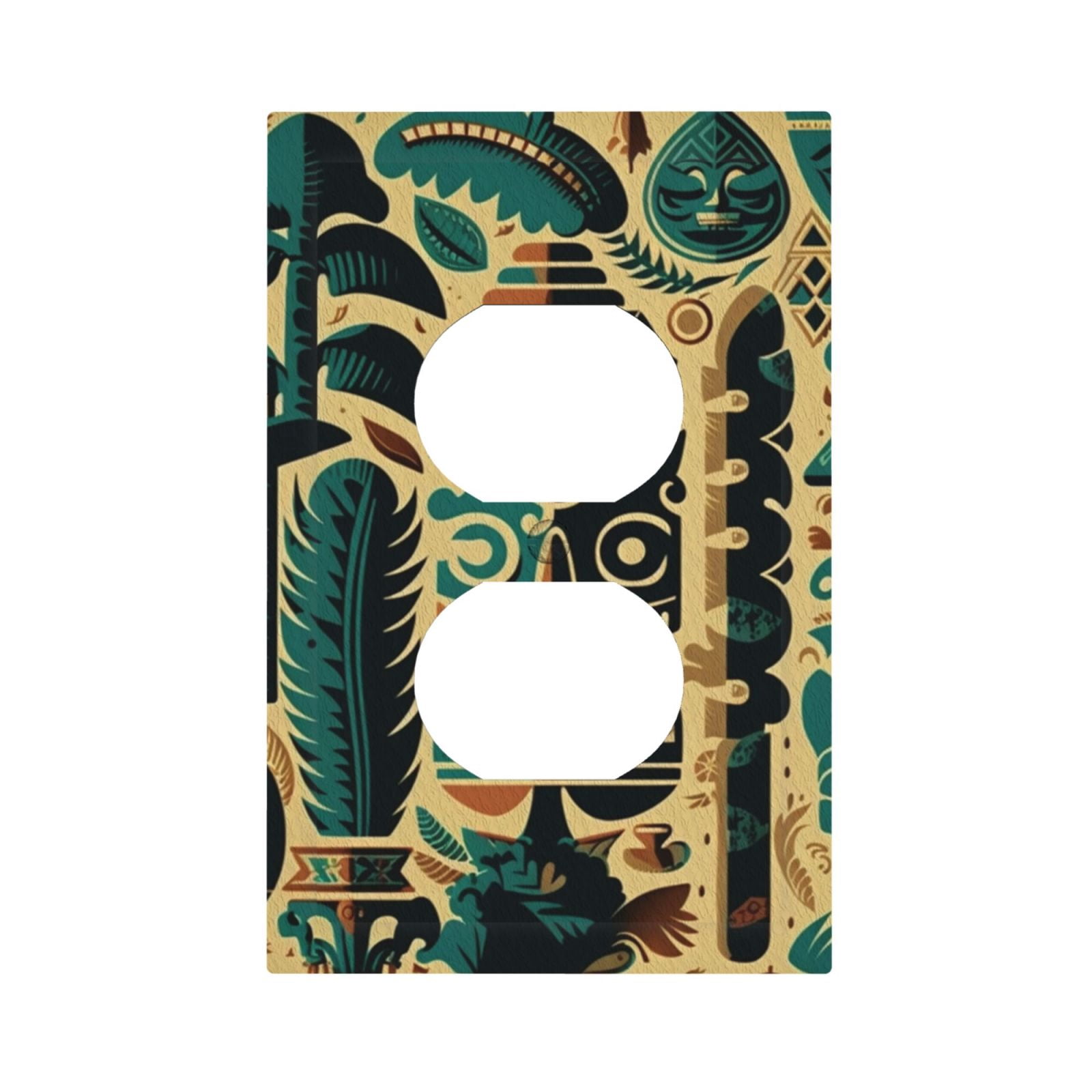 Hawaiian Tiki Retro Tribal Vintage Light Switch Cover Decorator Duplex ...