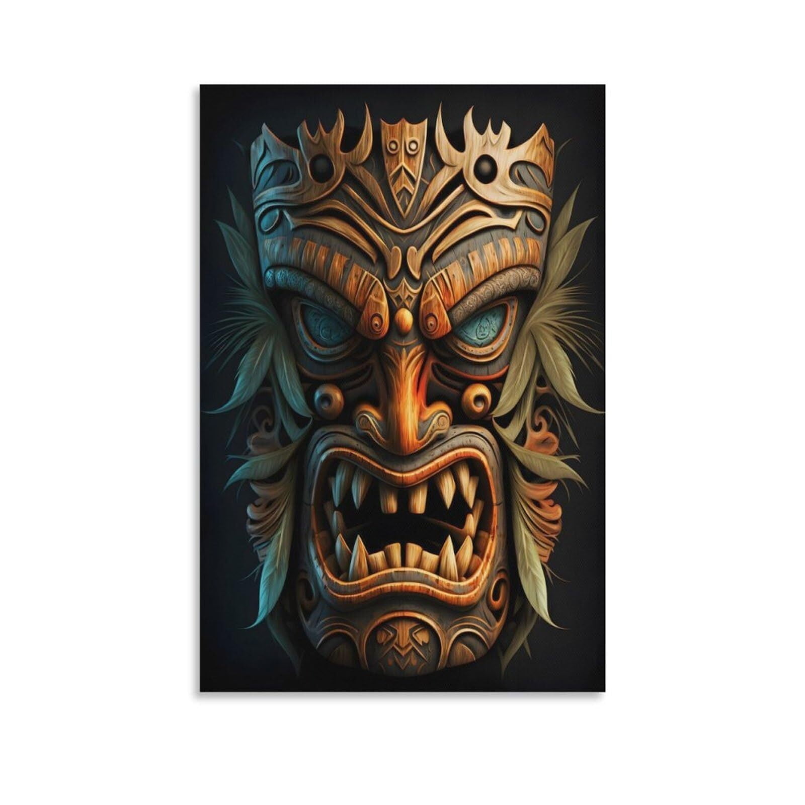Hawaiian Totem Vintage Poster Home Canvas Wall Decor Art Canvas ...