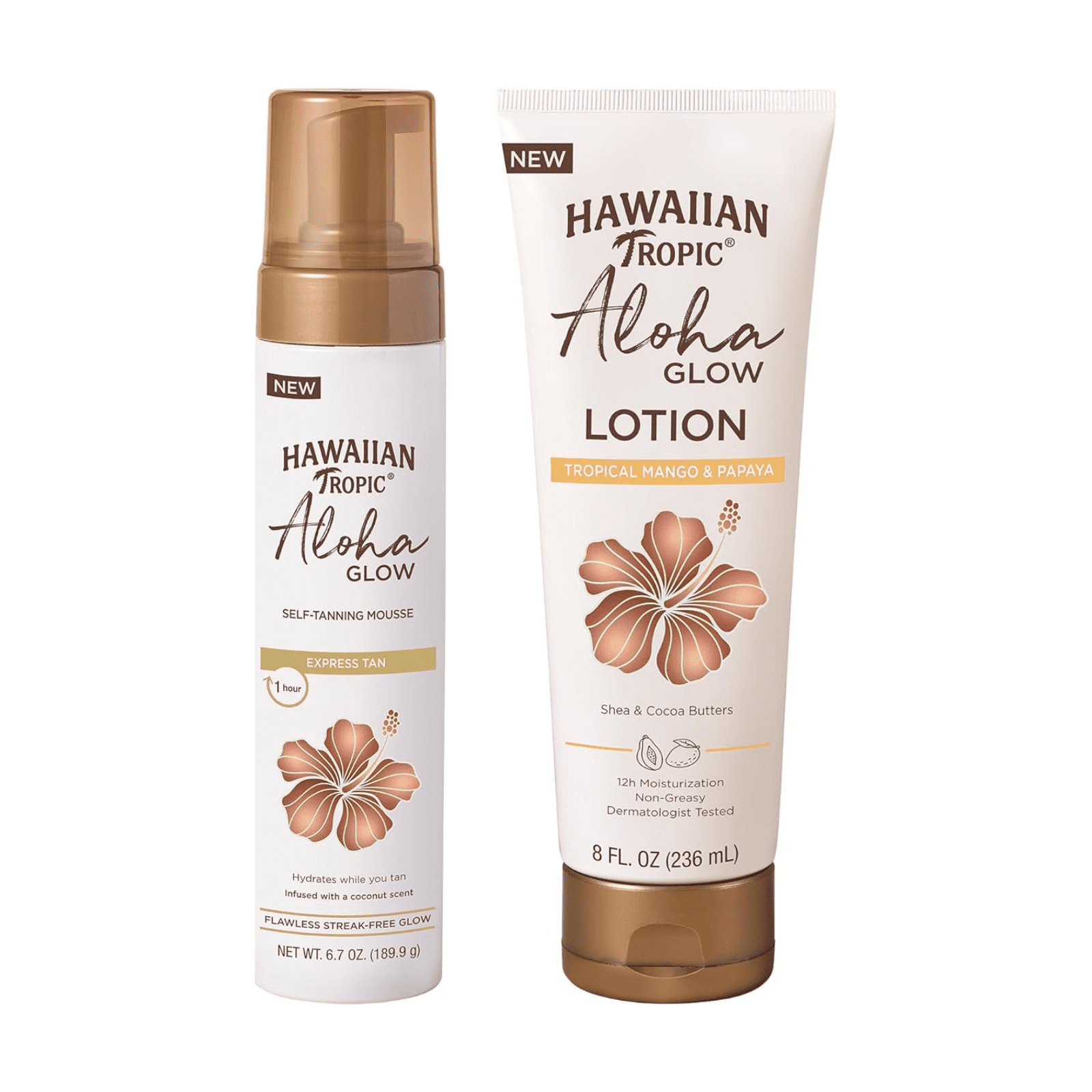 Hawaiian Tropic Aloha Glow Express Self Tanning Mousse, 6.7 oz + Aloha ...