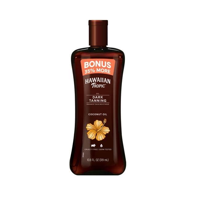 Hawaiian Tropic Dark Tanning Oil, 10.8oz Bonus Size - Walmart.com