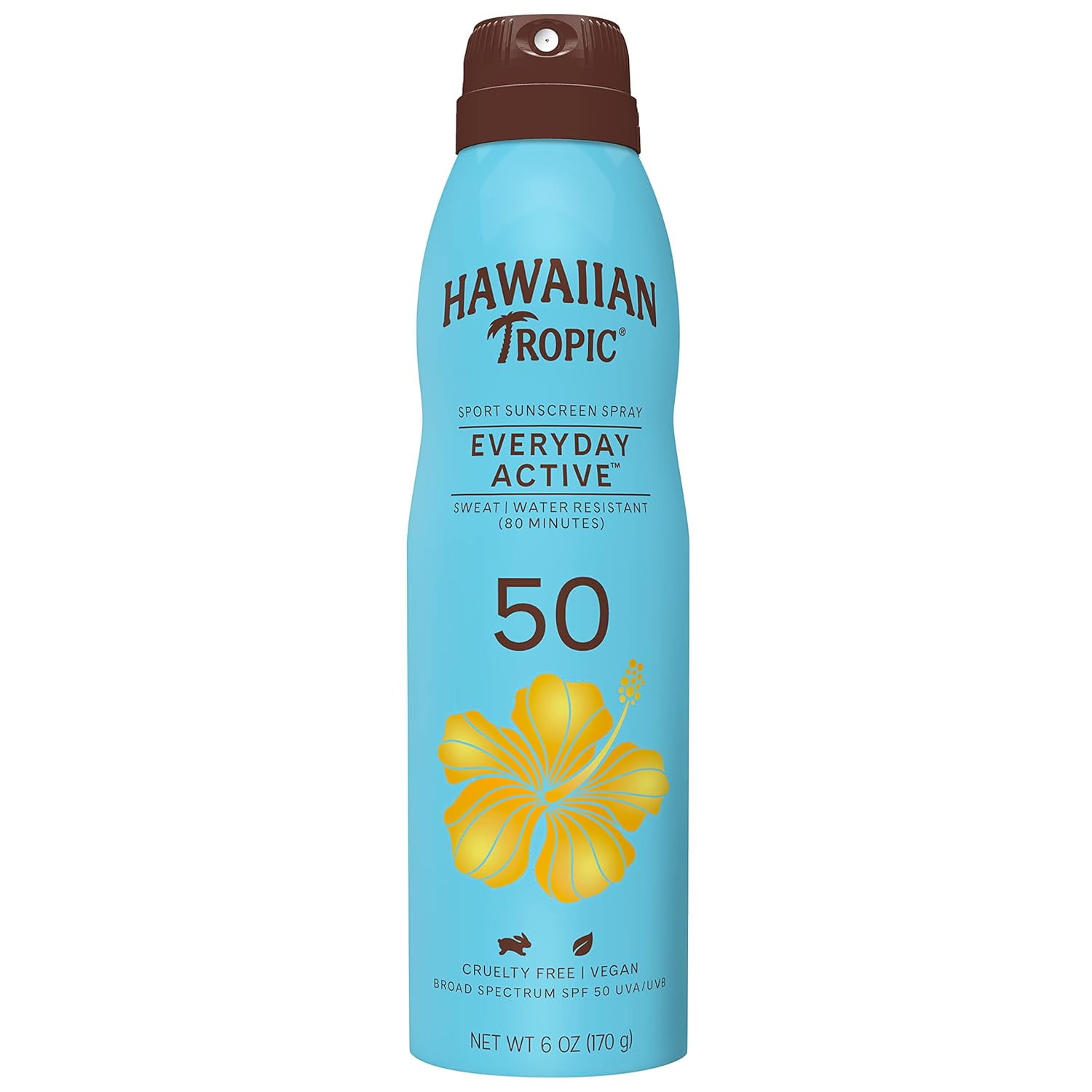 Hawaiian Tropic Everyday Active Clear Spray Sunscreen SPF 50, 6oz ...
