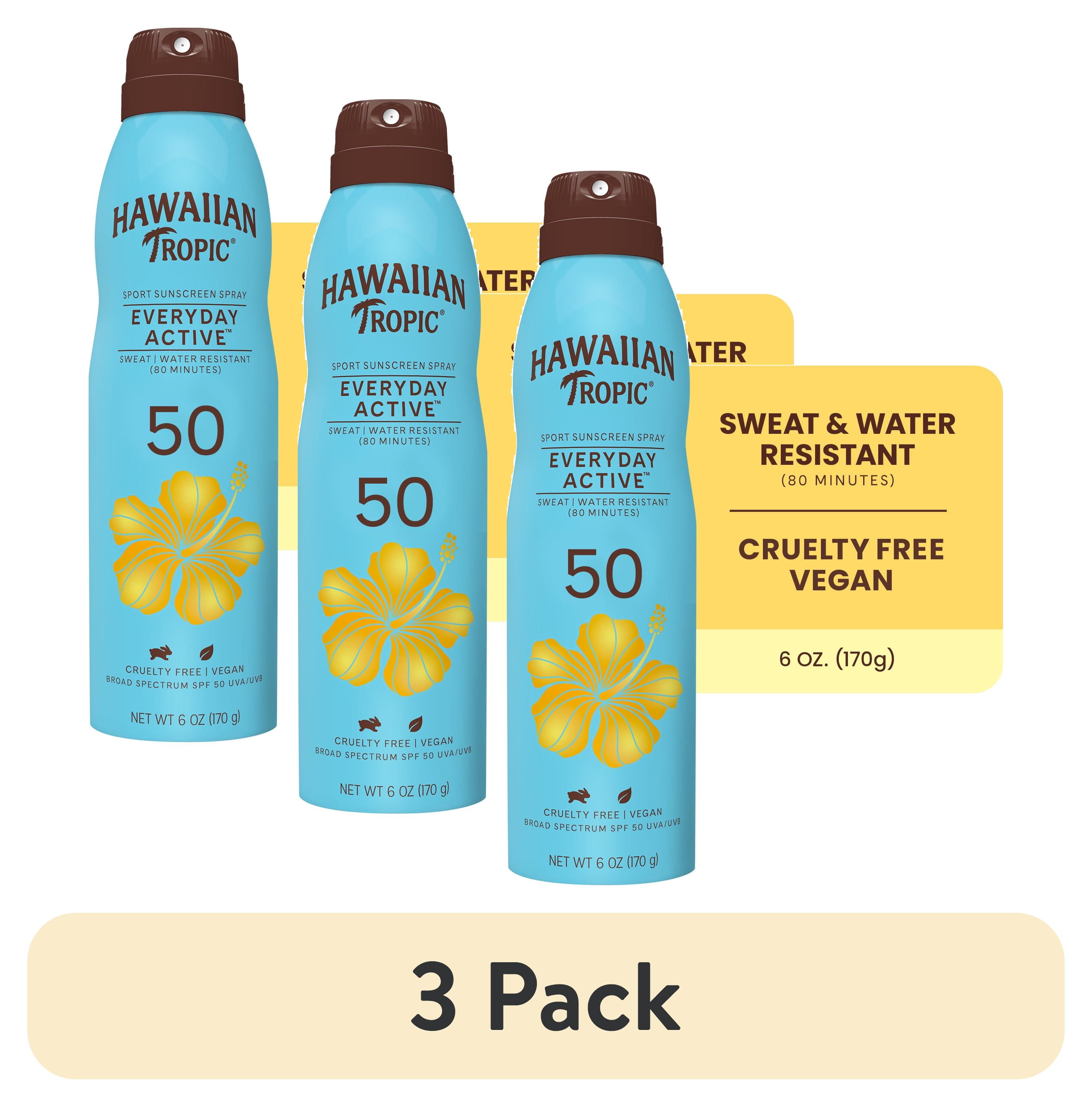 (3 pack) Hawaiian Tropic Everyday Active Clear Spray Sunscreen SPF 50 ...