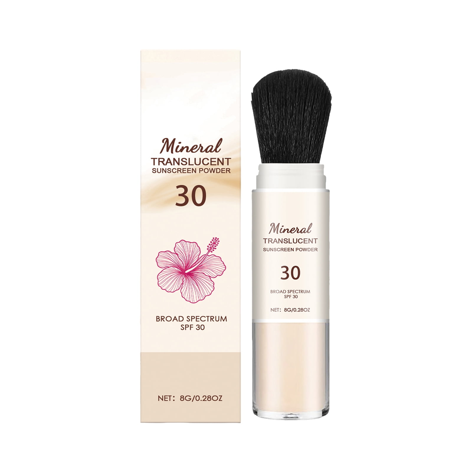 Hawaiian Tropic Mineral Powder Sunscreen Brush SPF 30, 2025 New Beach ...